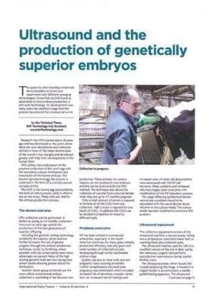 Cows Ultrasound & production: Ovum Pick Up