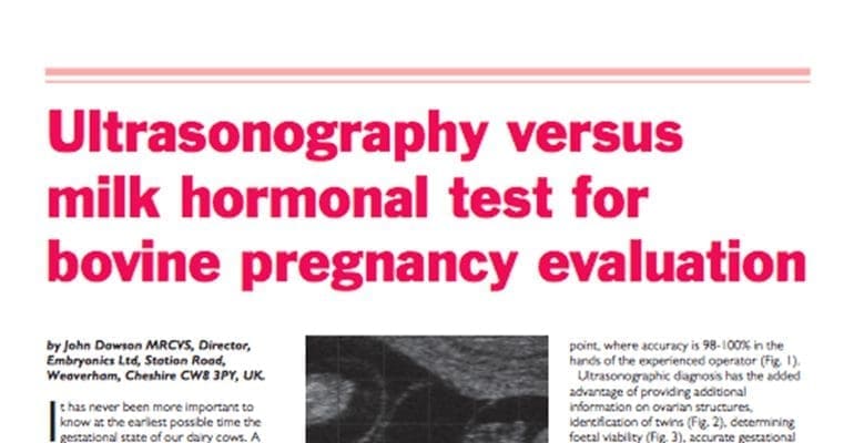 Ultrasonography vs Milk Hormonal Test | Bovine Pregnancy